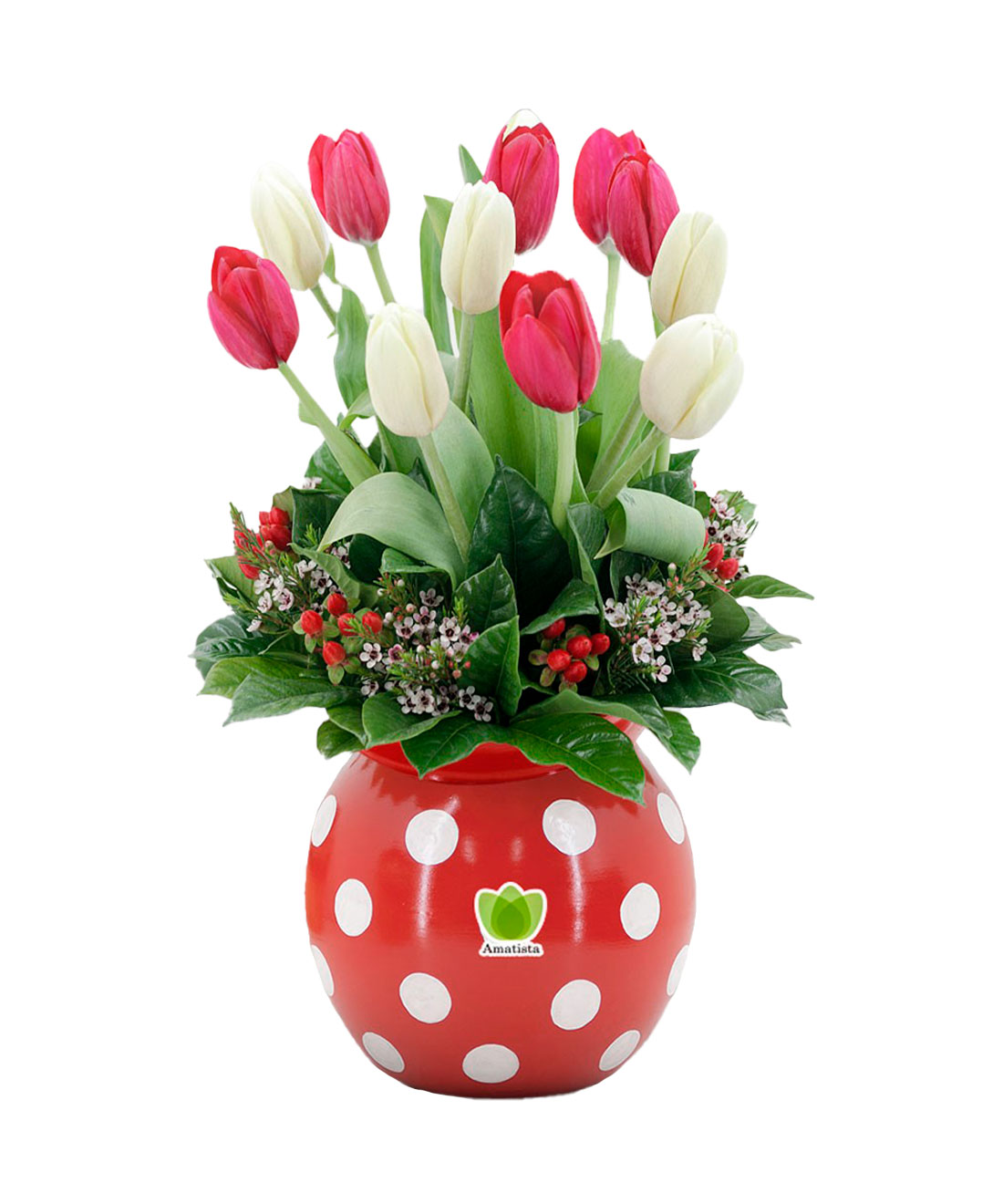 Botones Blanco Y Rojo - Floreria Detalles Amatista